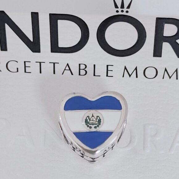 Pandora | Jewelry | Pandora El Salvador Flag Heart Charm Bead Exclusive ...